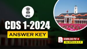 Download CDS 1 2024 Answer Key PDF of All Sets (A,B,C,D)